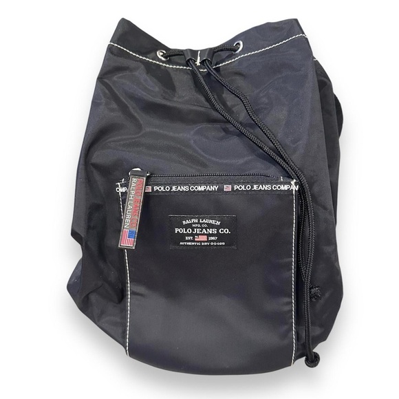 Polo Ralph Lauren | Bags | Vintage Polo Ralph Lauren Navy Drawstring ...
